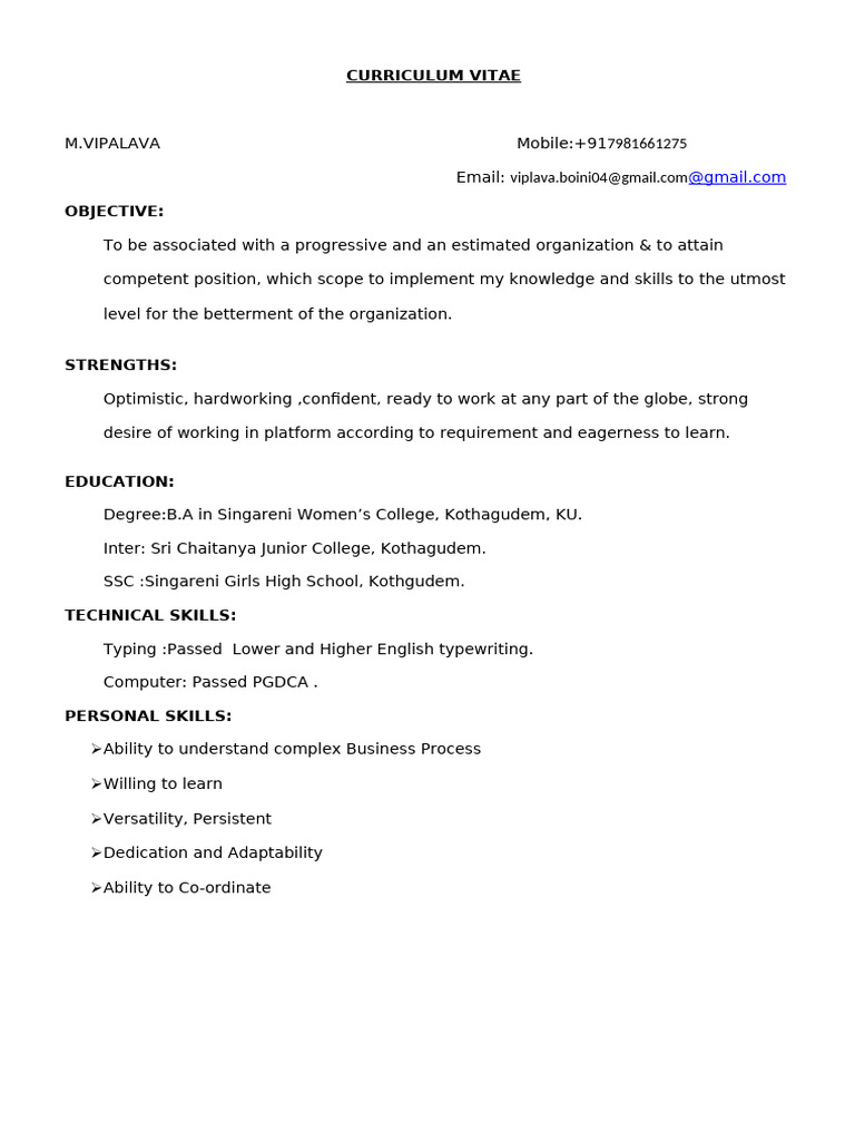 Vpu Resume | PDF