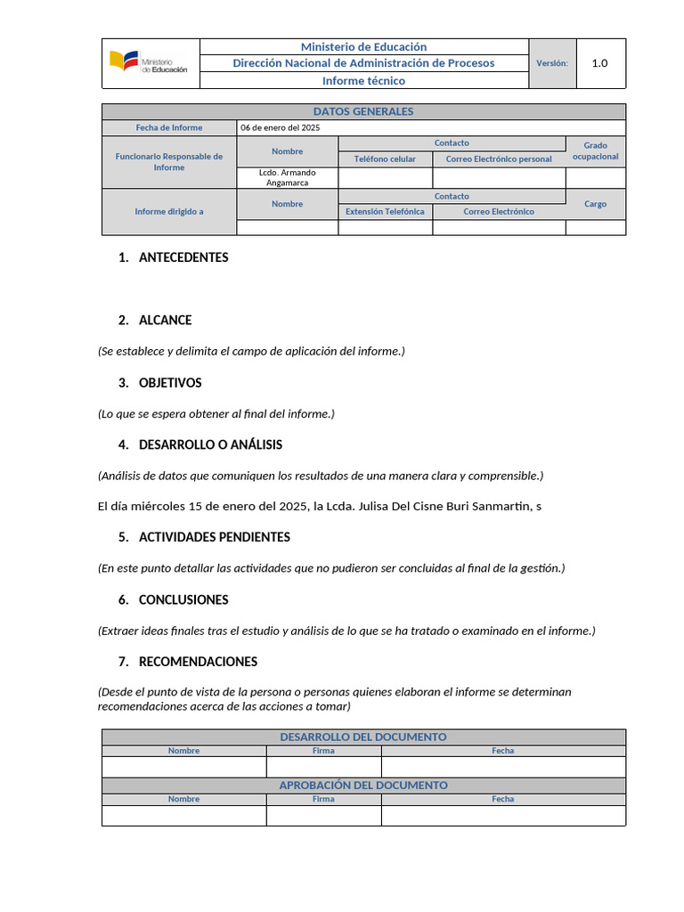 INFORME TECNICO(1) | PDF