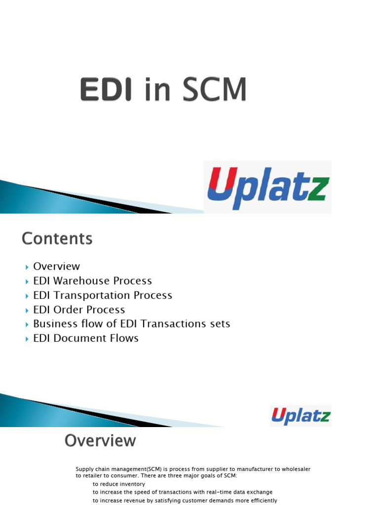 EDI in Supply Chain Managment | PDF | Electronic Data Interchange ...