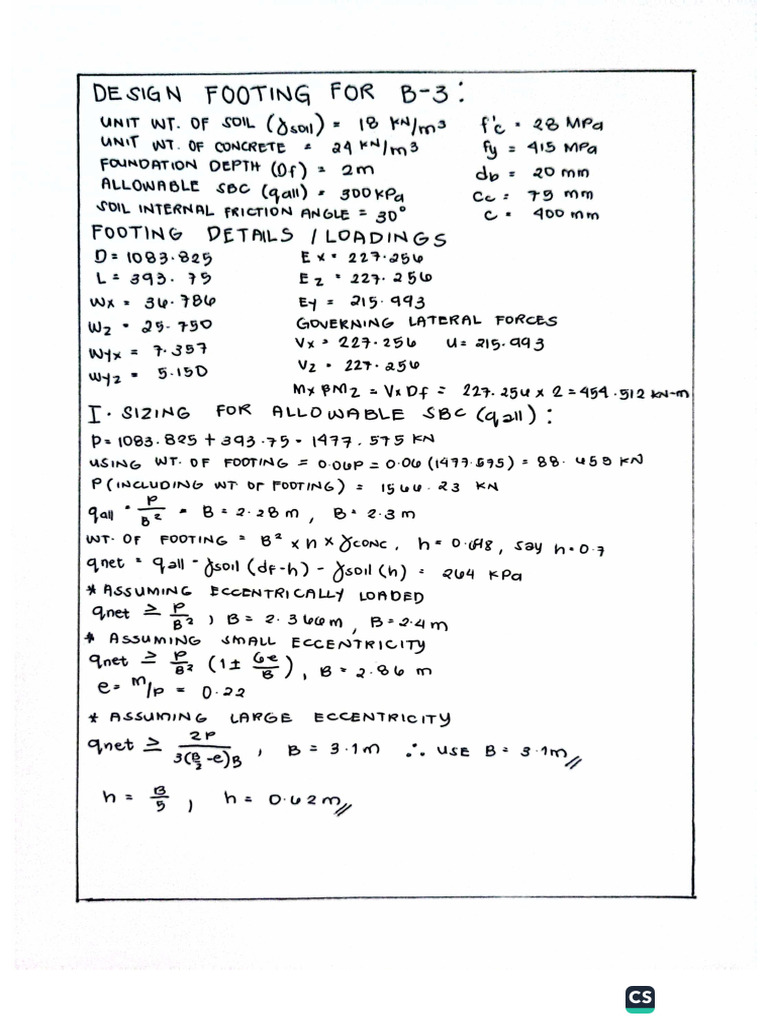Isolated Footings Manual Computation | PDF