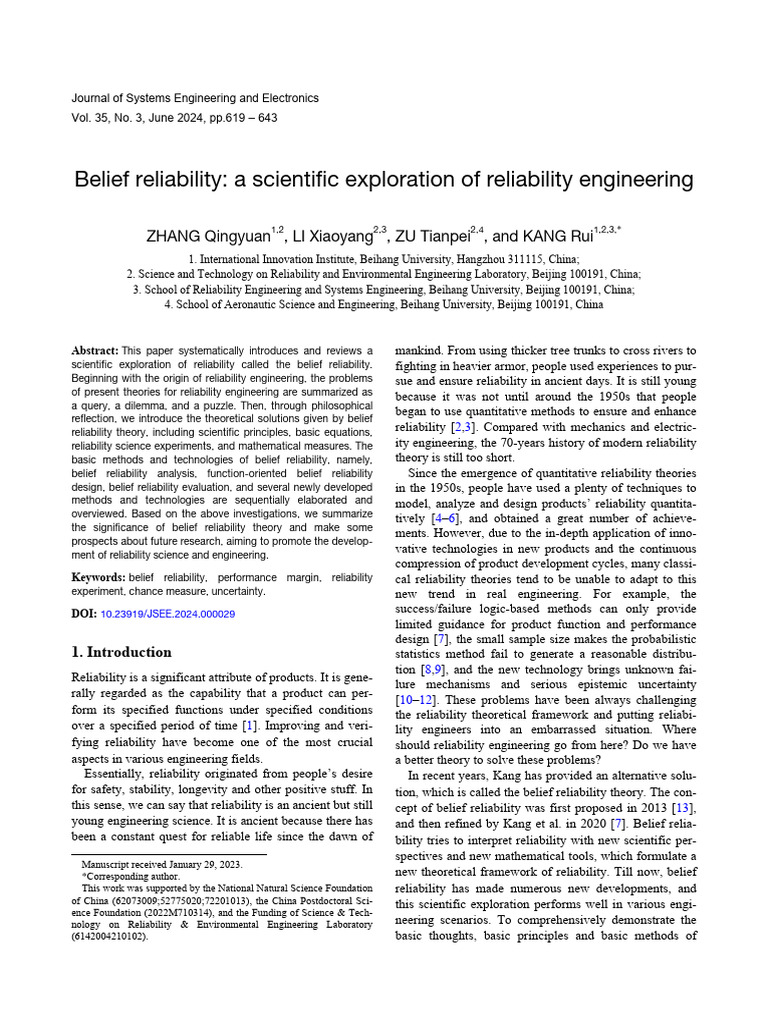 Belief Reliability a Scientific Exploration of Reliability Engineering | PDF | Reliability ...