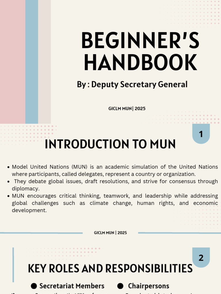 MUN Beginner's Handbook | PDF