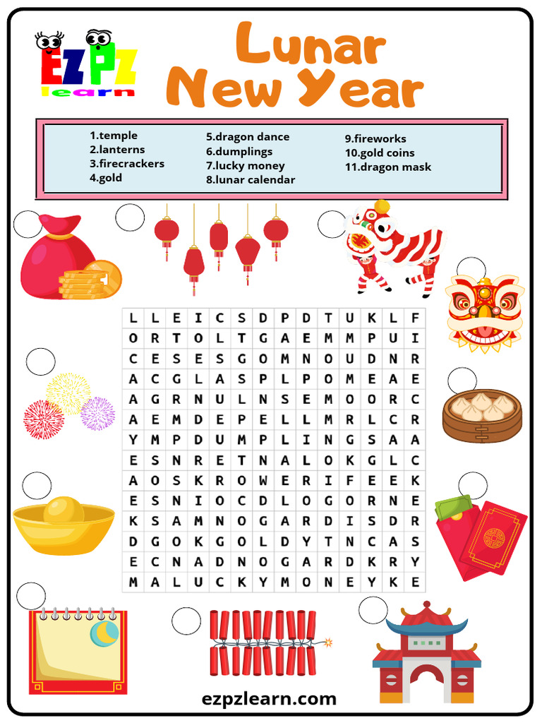 Lunar New Year Word Search | PDF