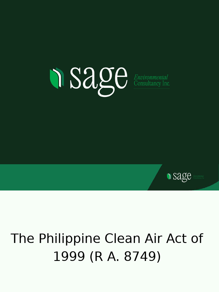 New PPT of RA 8749, The Philippine Clean Air Act and Related DAOs ...