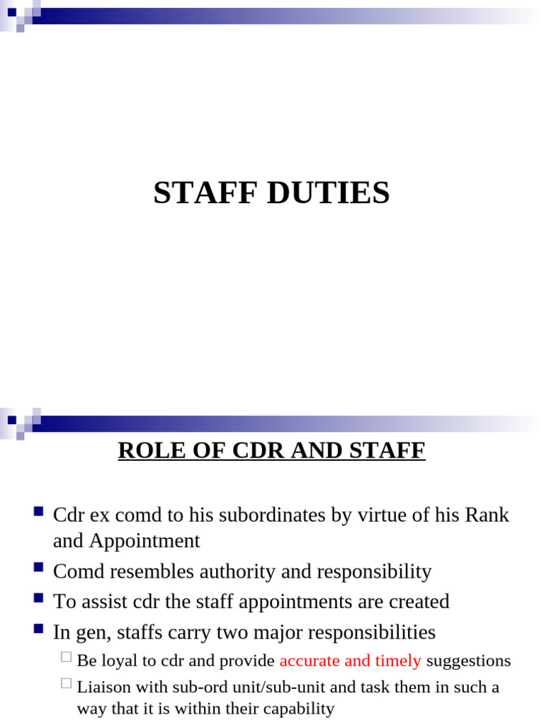 Staff Duties | PDF