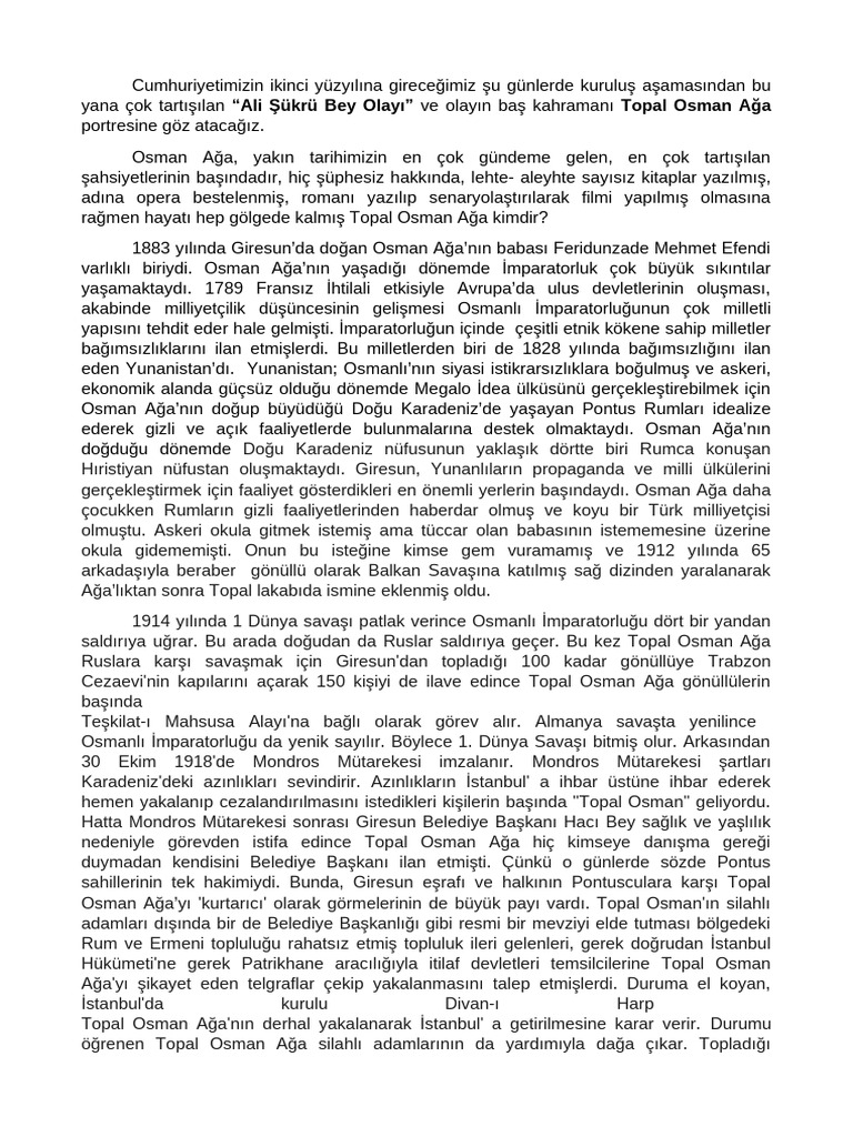 Topal Osman Olayi Flog | PDF