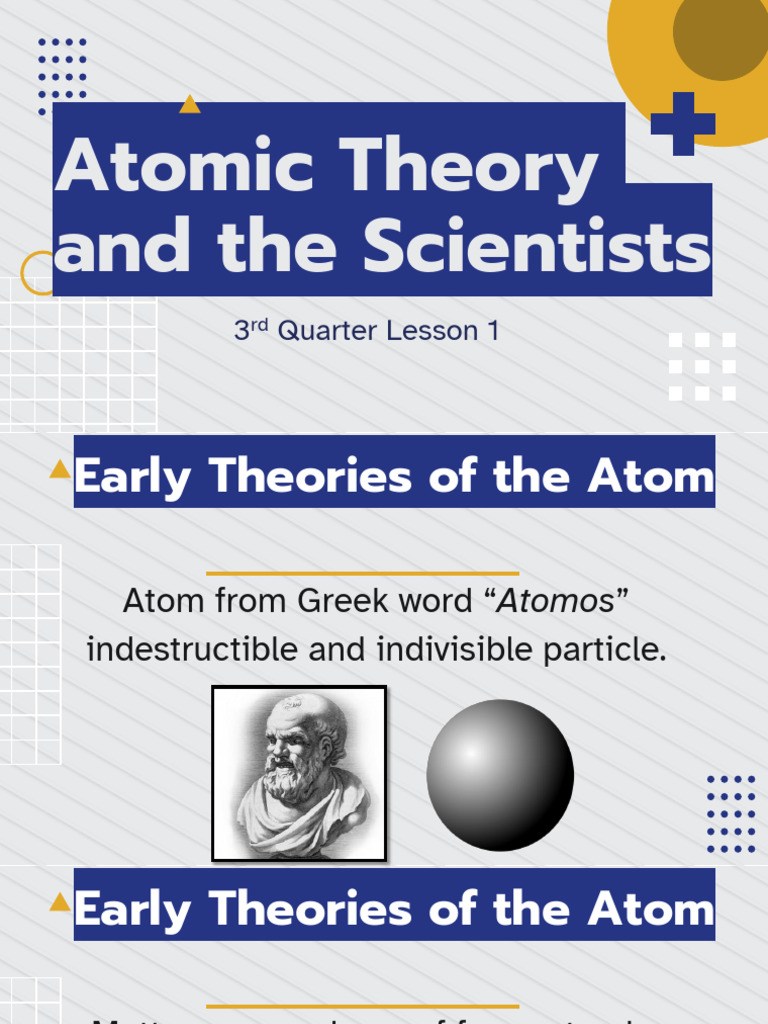 Lesson 1 Atomic Structure & Scientists | PDF | Atoms | Atomic Nucleus