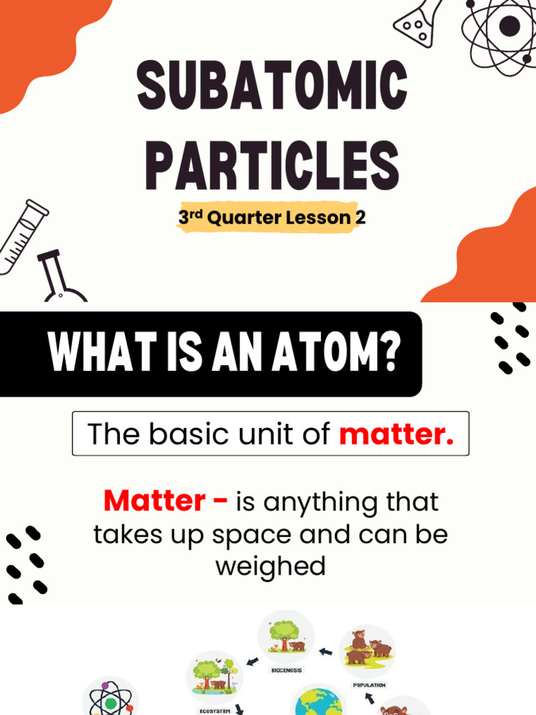 Lesson 2 Subatomic Particles | PDF
