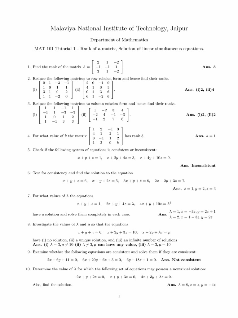 Mathematics Tut. All in One PDF | PDF