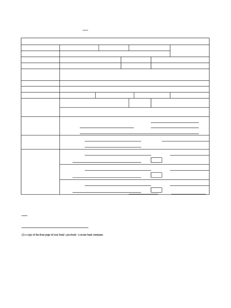 New Job Personal Information Form - Sample | PDF | Identity Document ...