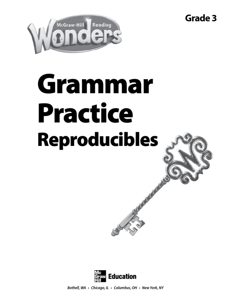 Wonders Grammar Reproducibles Grade 3 - 2 | PDF