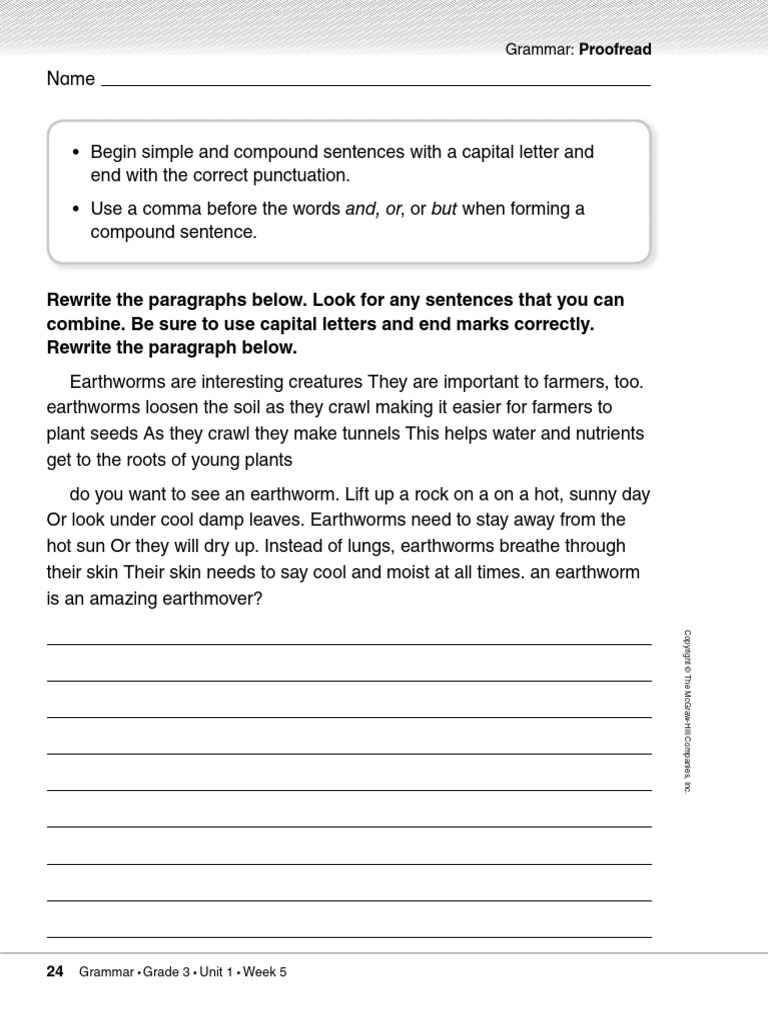 Wonders Grammar Reproducibles Grade 3 - 32 | PDF