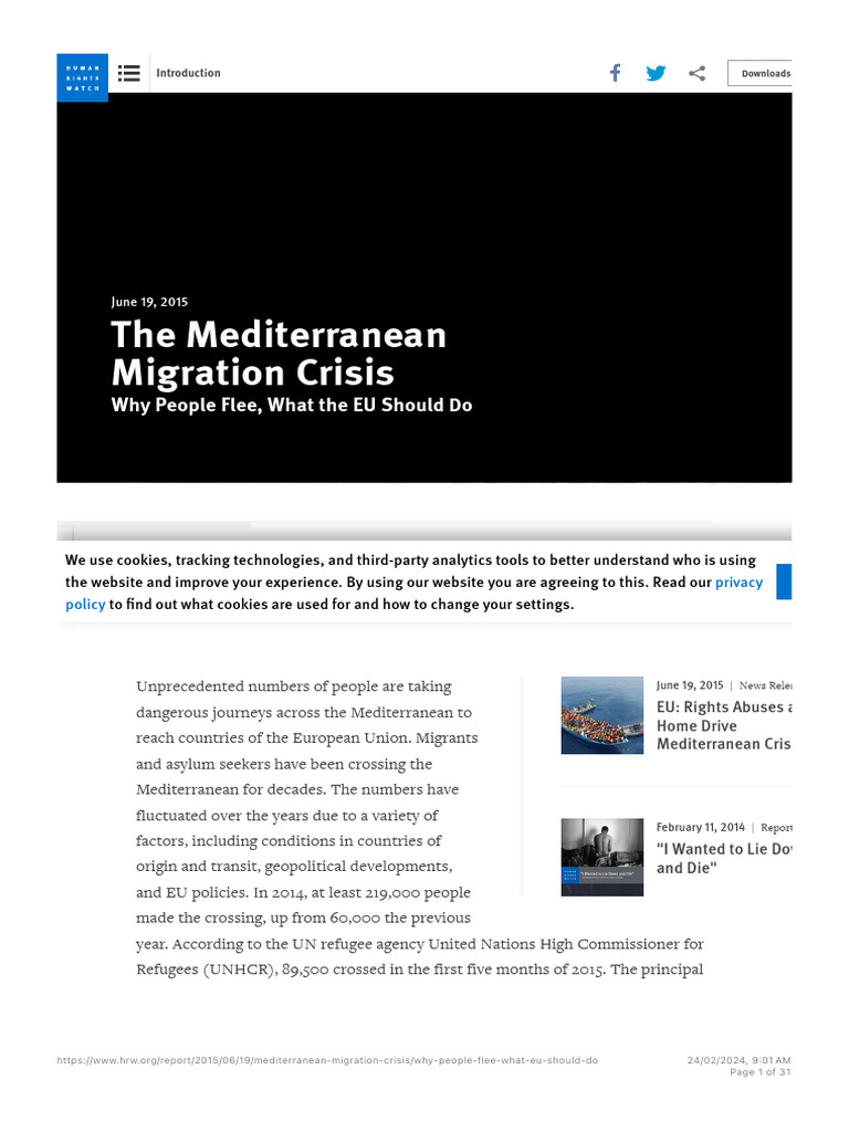 The Mediterranean Migration Crisis - Why People Flee, What The EU ...