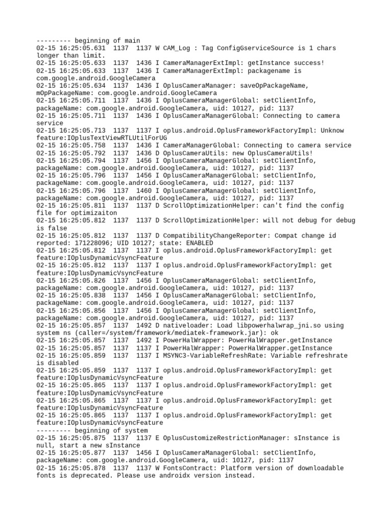 logcat1739607905350 | PDF | System Software | Computing