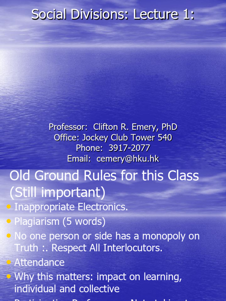 Social Divisions, lecture 1, 2022 post | PDF | Critical Thinking | Logic