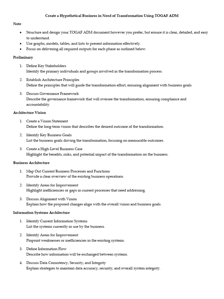 TOGAF ADM for ICT Architecture Transformation | PDF | System | Governance