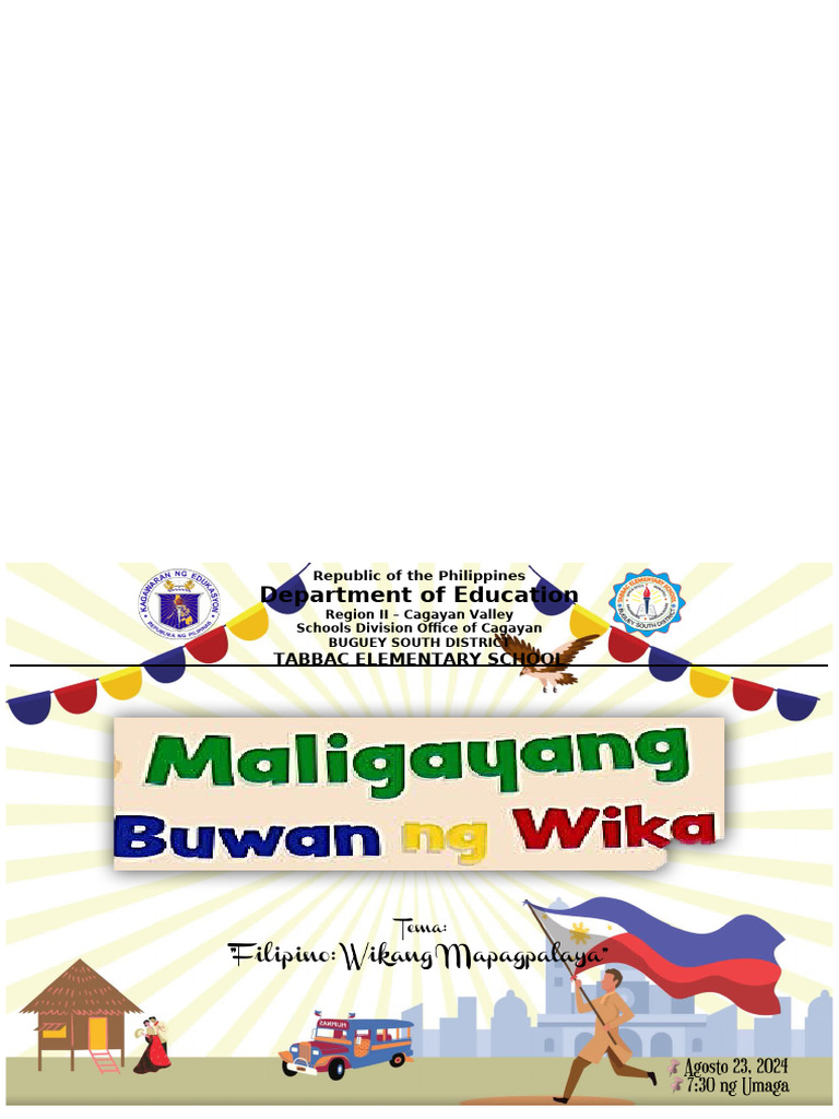 PROGRAM BUWAN NG WIKA 2023-2024 Cover | PDF