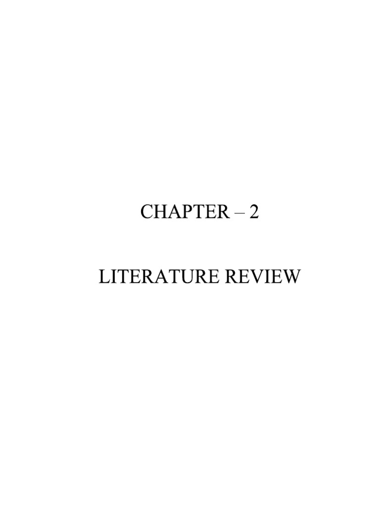 Chapter 02 Litrature Review | PDF