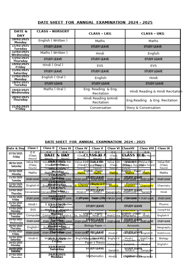 1 10303 Annual Date Sheet 2024 25 1 Pdf