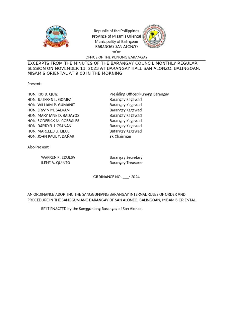 Internal Rules 2024 | PDF