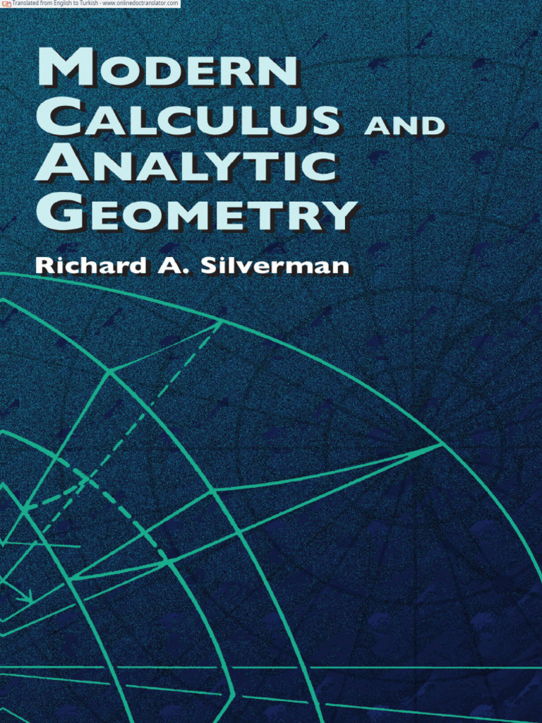 Modern Calculus and Analytic Geometry Silverman Richard A 1 100.en - TR ...