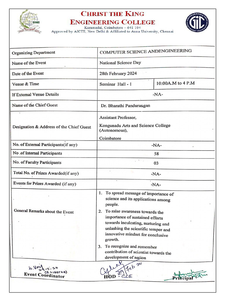 National Science Day | PDF