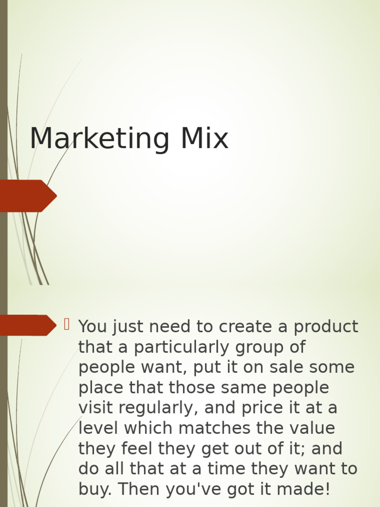 Marketing Mix MMII | PDF | Marketing | Business Economics