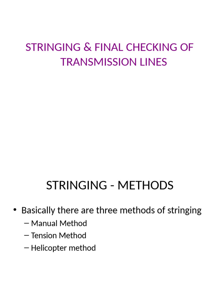 For Stringing Training | PDF | Insulator (Electricity) | Tension (Physics)