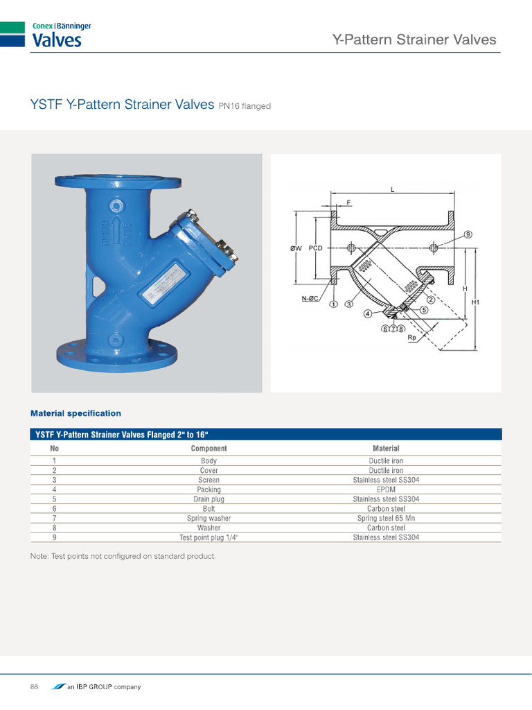 Conex YSTF Strainer | PDF
