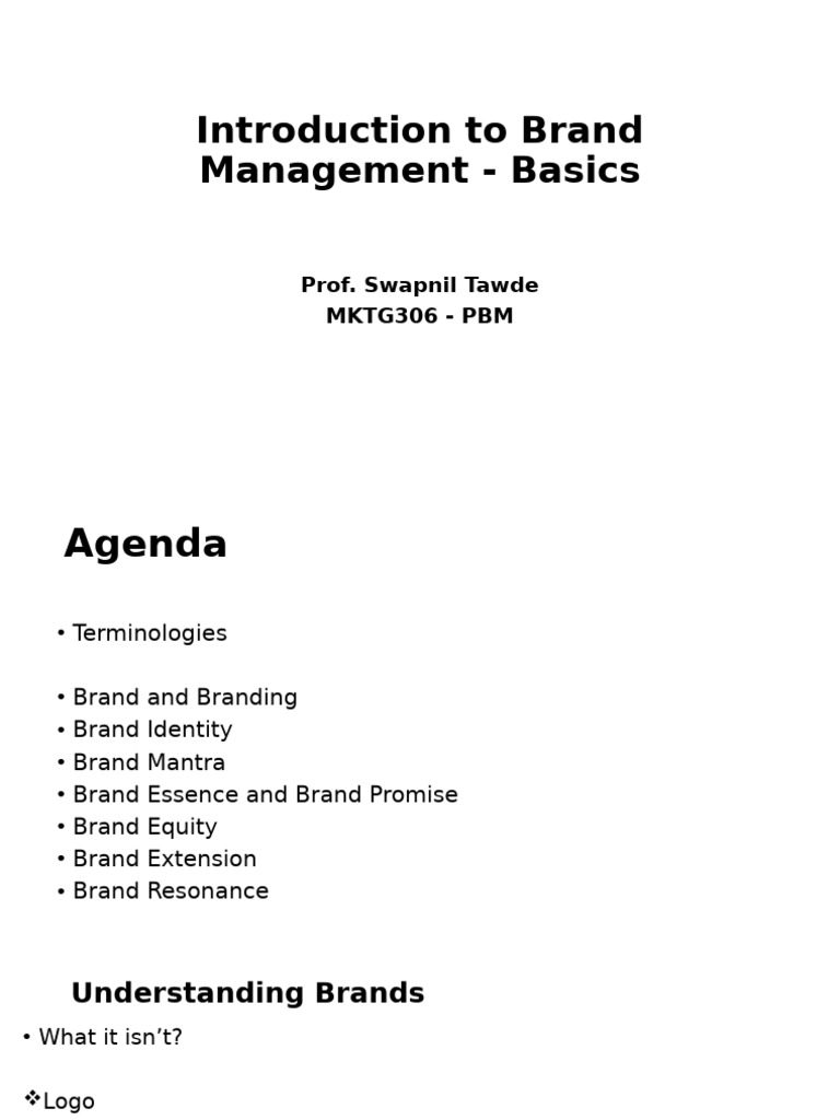 Essentials of Brand Management Basics | PDF | Brand | Marketing