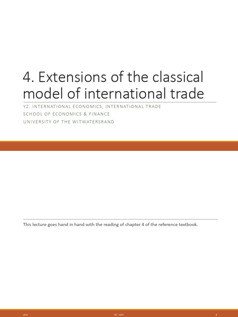 4 Extensions Classical Model Slides | PDF | Exchange Rate | Exports