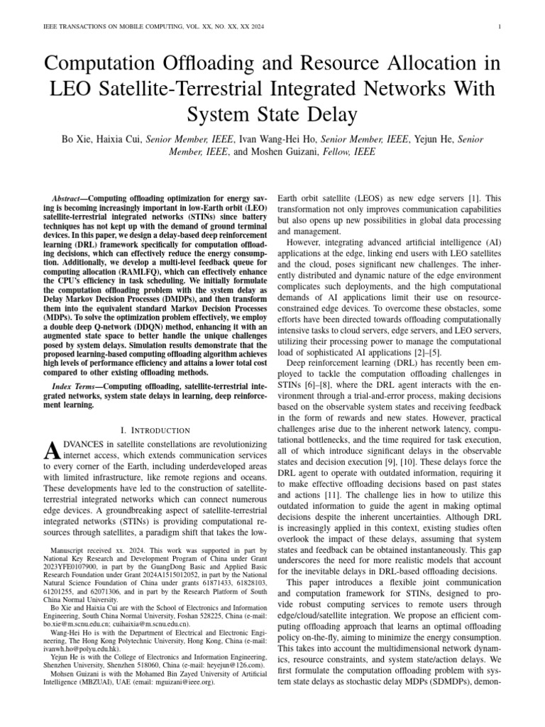 Computation Offloading And Resource Allocation In Leo Satellite