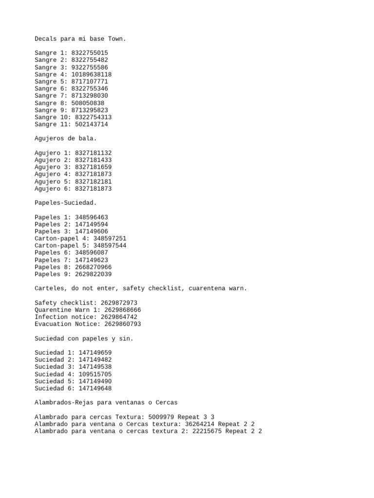 Town Decals and Meshes | PDF