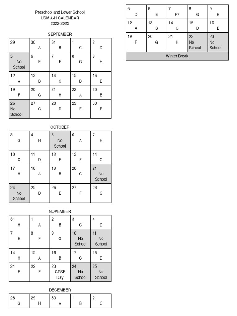 2022-2023 A-H Calendar LS | PDF