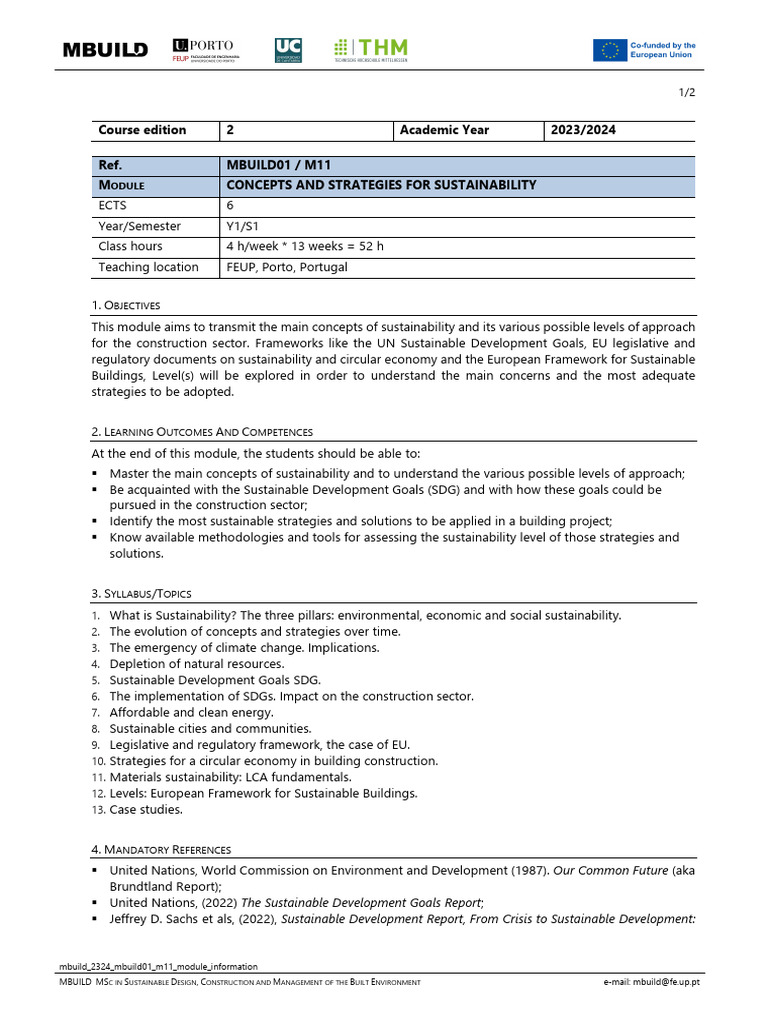 MBUILD M11 Module Information 2023 | PDF | Sustainability | Sustainable ...