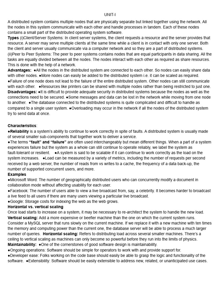 Distributed Systemsdis Unit 1 5 Pdf Replication Computing Fault Tolerance 
