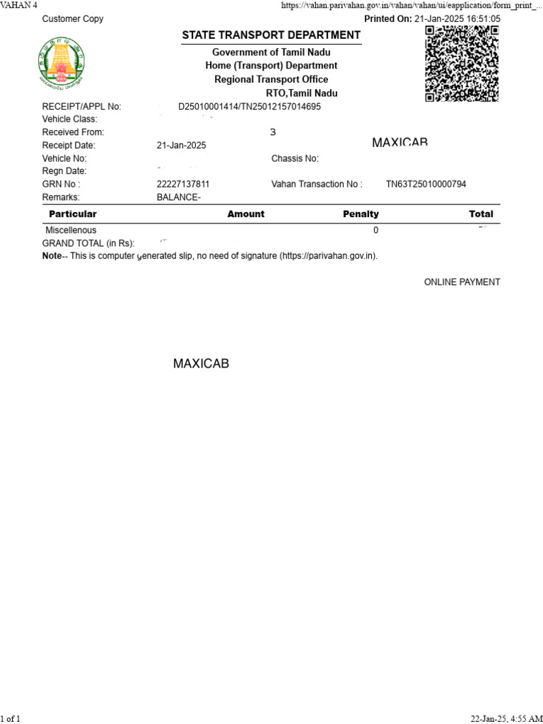 Maxicab: State Transport Department | PDF