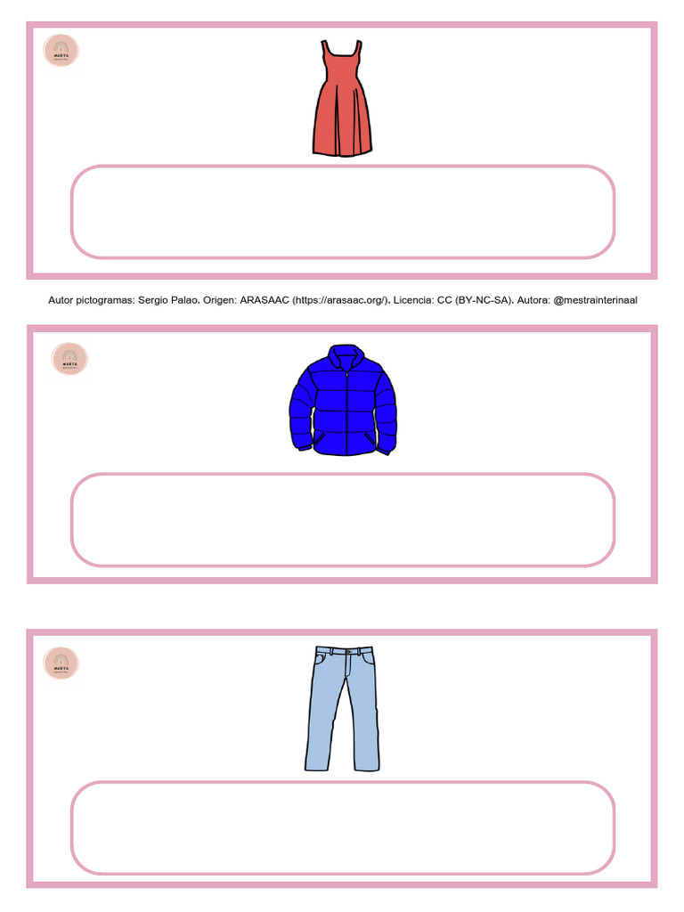 Ropa Escribir Unir | PDF