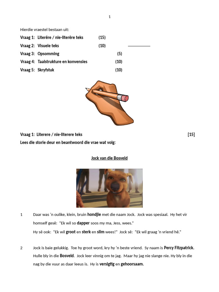 Paper 2 Stage-5-Afrikaans-Script-November-2023 | PDF
