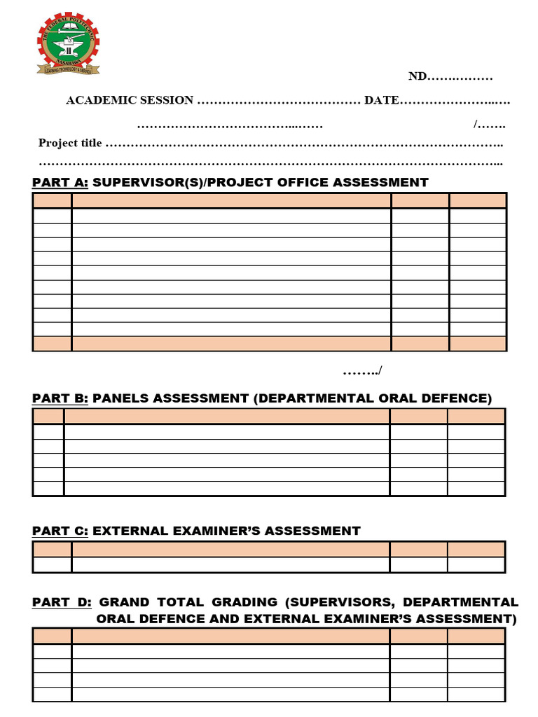 2023 HND II Cec 429 Project Grading Sheet 80% | PDF | Academia ...