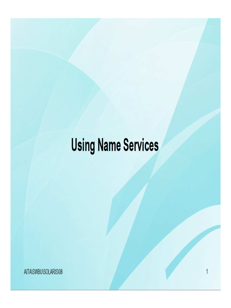 Chap8 Using Name Services | PDF | Domain Name System | Communications ...