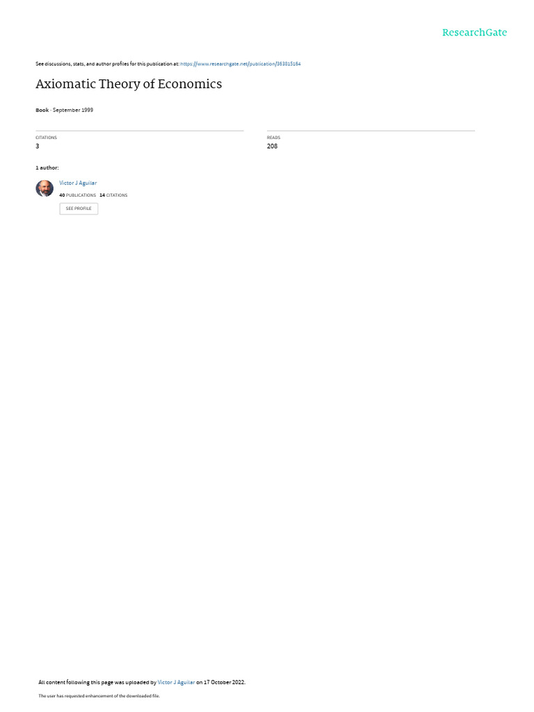 Axiomatic_Theory_of_Economics | PDF | Sequence | Mathematics