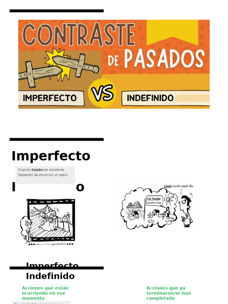 Pasado - Pretérito Imperfecto e Indefinido | PDF