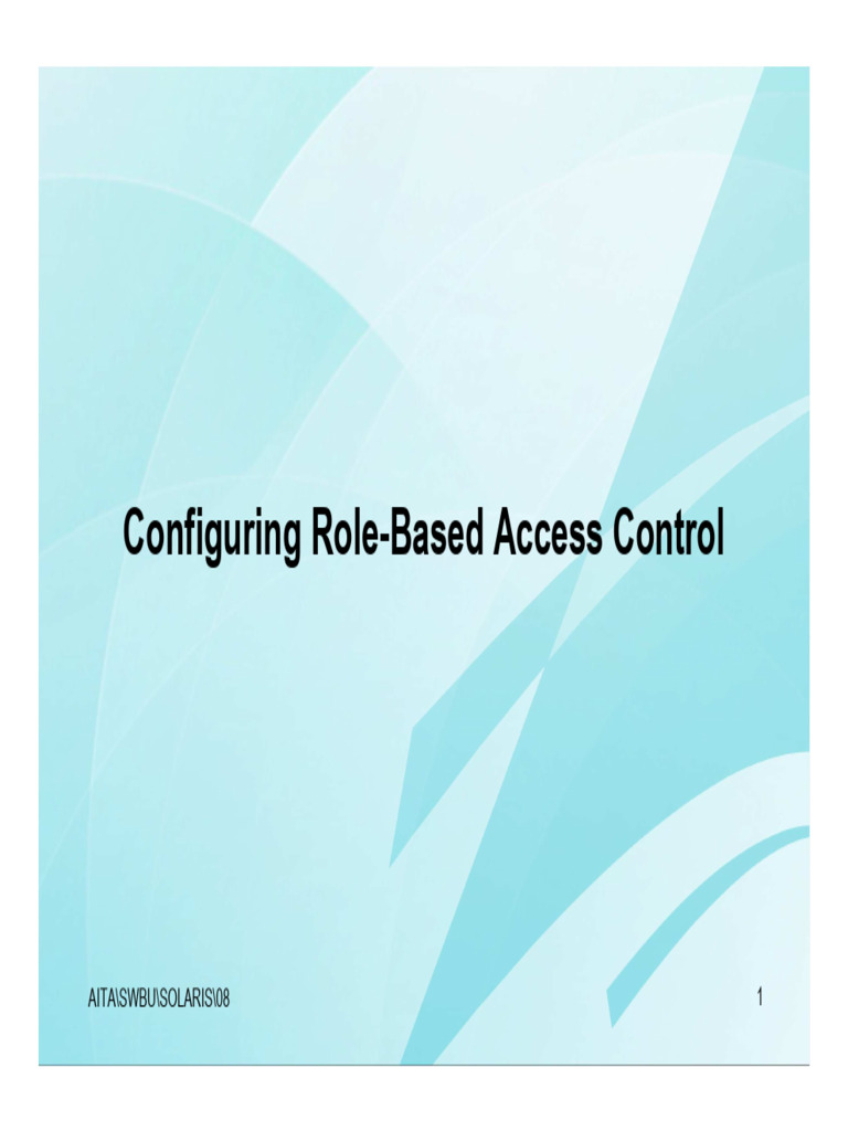 Chap10 Configuring Role-Based Access Control | PDF | Computer Security | Security