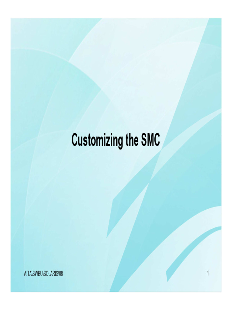 Chap3 Customizing The SMC | PDF