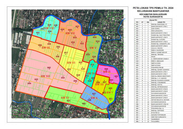 PETA TPS PEMILU 2024 Kel BANYUANYAR | PDF