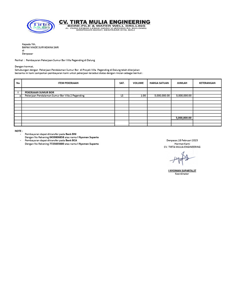 Pegending Invoice 02 | PDF