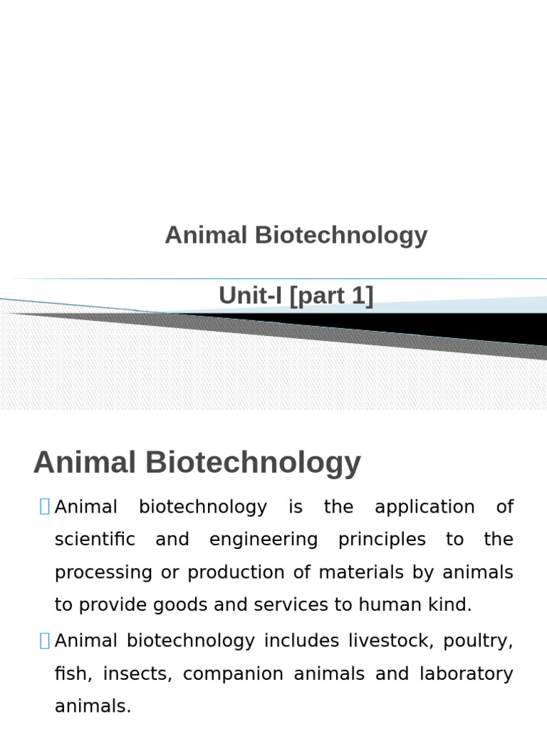Overview of Animal Biotechnology | PDF | Microsatellite | Single ...