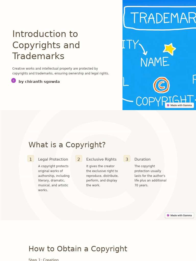 Introduction To Copyrights and Trademarks | PDF | Trademark | Copyright