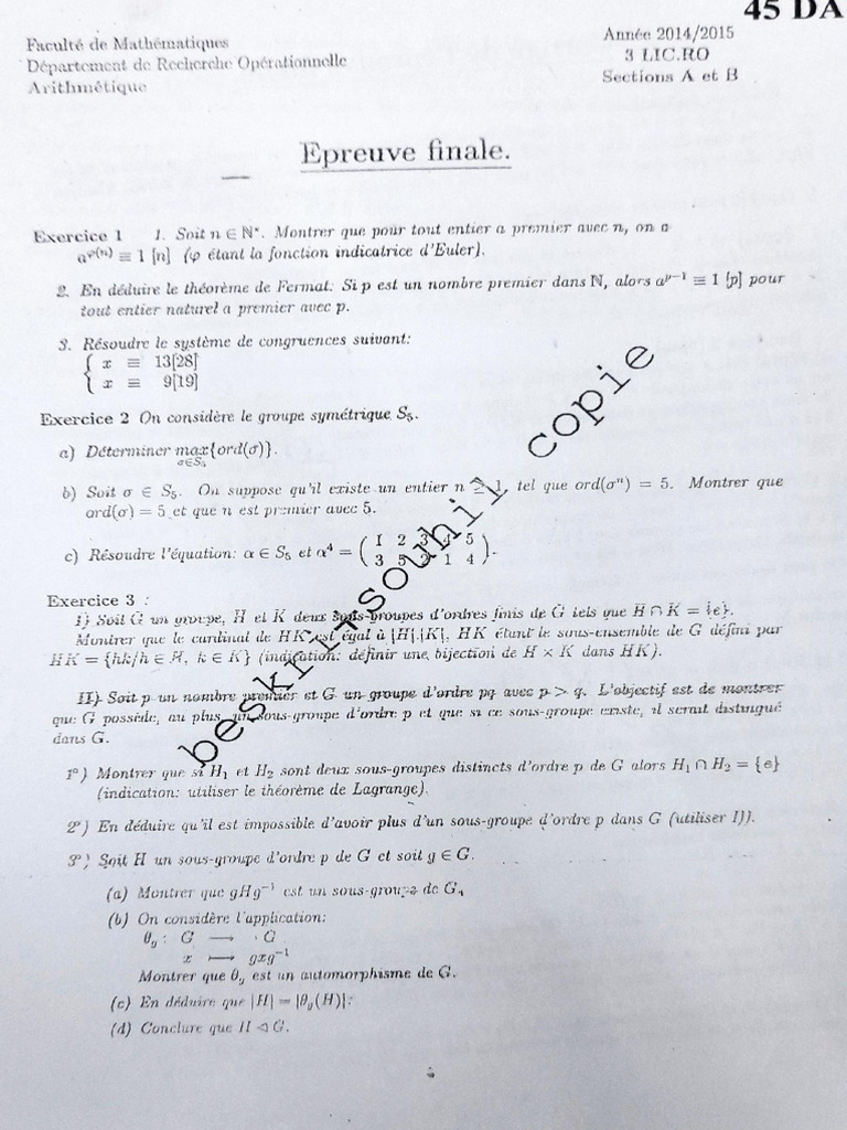 Beskri - Arithmétiques | PDF